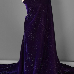 Glitter Korean Velvet Fabric: Gypsophila Four-way Stretch Drape - Etsy