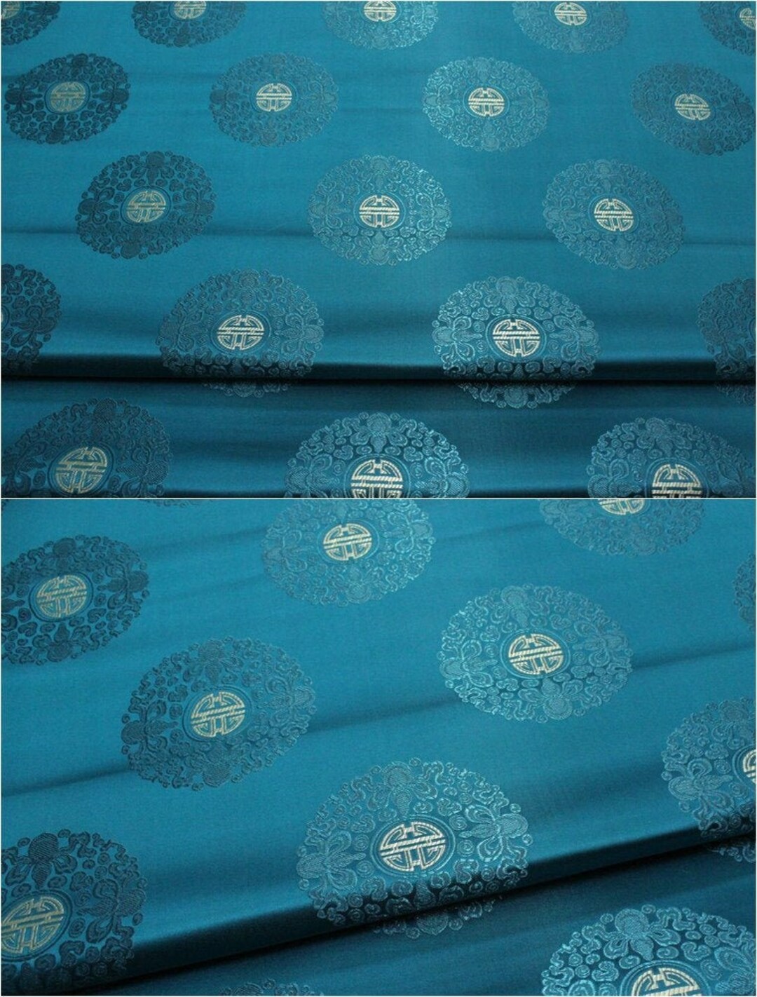 10 Colors 29.5"w Chinese Fu Symbol Satin Brocade Floral Brocade ...