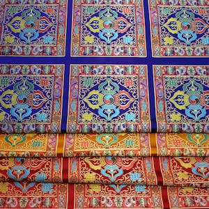 29"w Chinese Vintage Buddhism Tibetan Textile, Tibetan Fabric ...