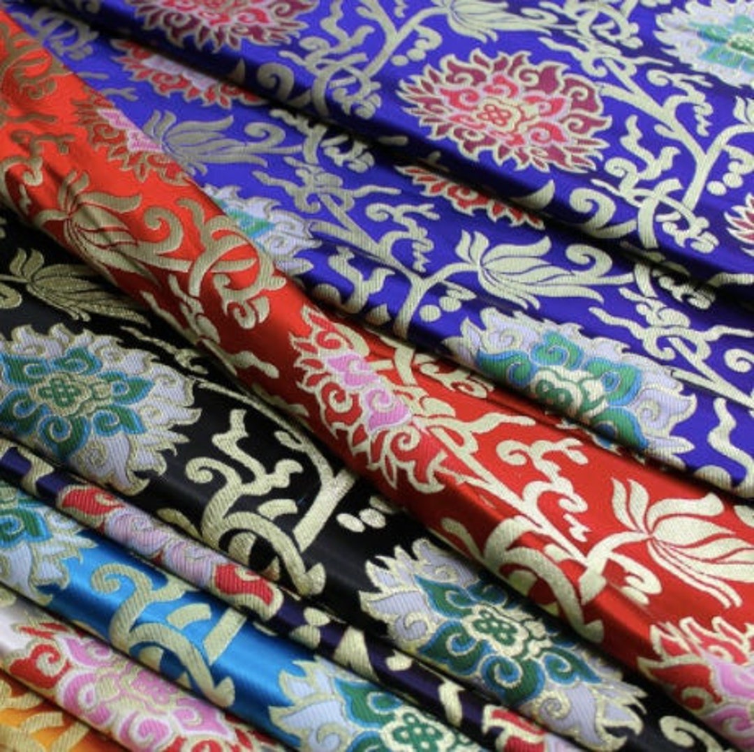 Lotus Thangka Brocade Fabric: Tibetan Buddhist Robes (29.5"w) - Etsy