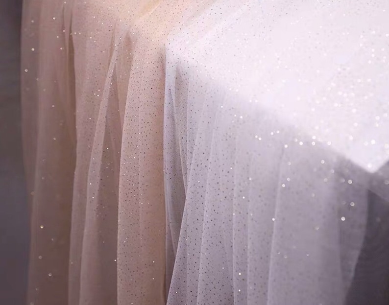 Glitter Voile Fabric: Silver-sprayed Mesh, Romantic Wedding Veil, 59"w ...