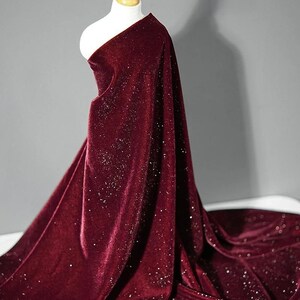 Glitter Korean Velvet Fabric: Gypsophila Four-way Stretch Drape - Etsy