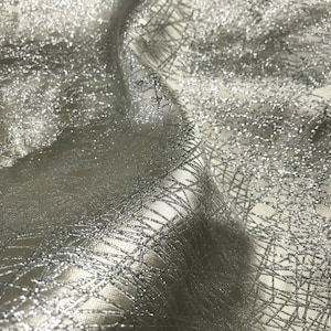 High-grade Silver Thread Texture Jacquard Designer Fabric, Upholstery ...