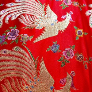 Ancient Phoenix Vintage Damask Fabric 59” - Upholstery, Quilting ...