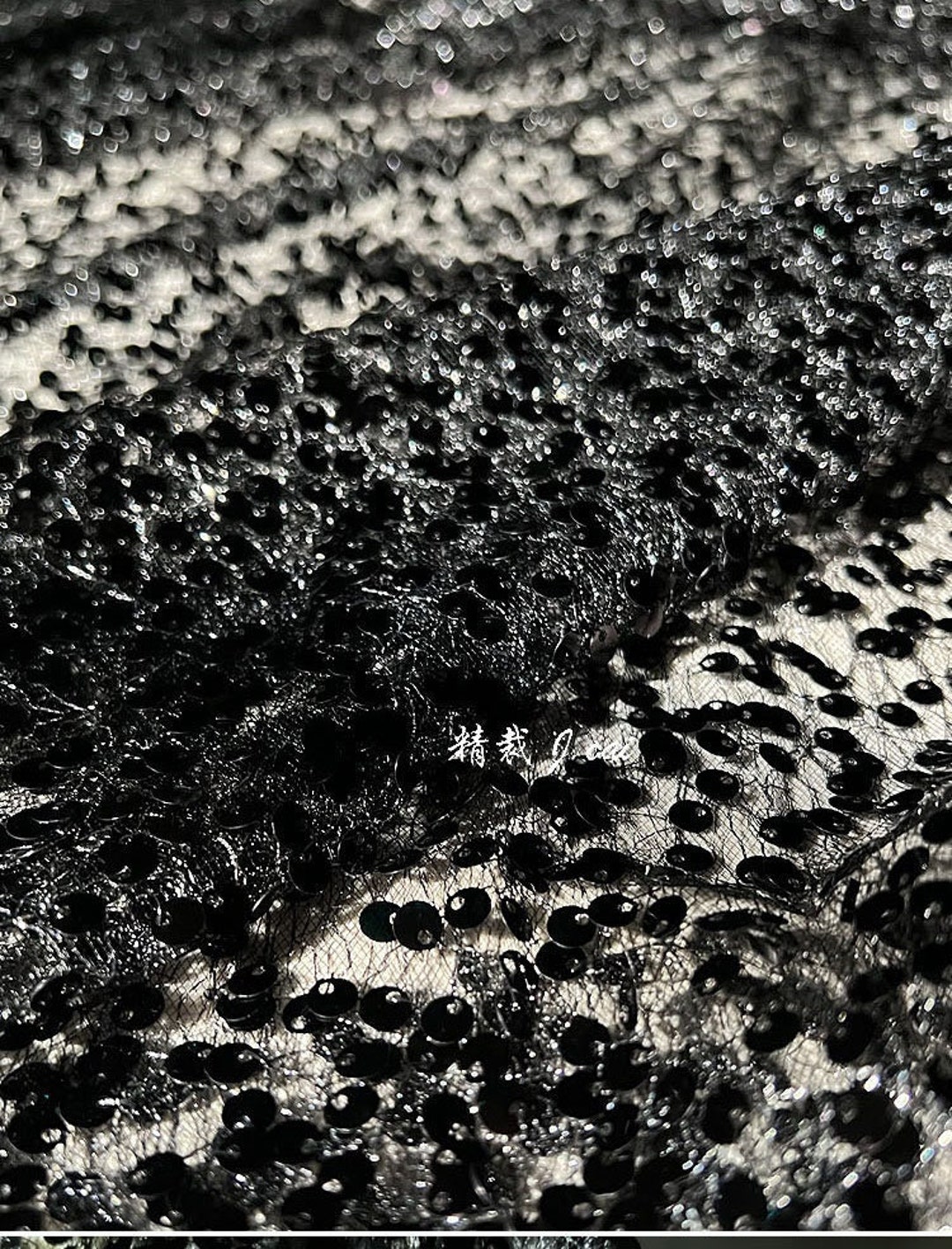 Fish Scale Sequin Mesh Fabric, 59"w Laser Jacquard, Prom Dress Sewing ...