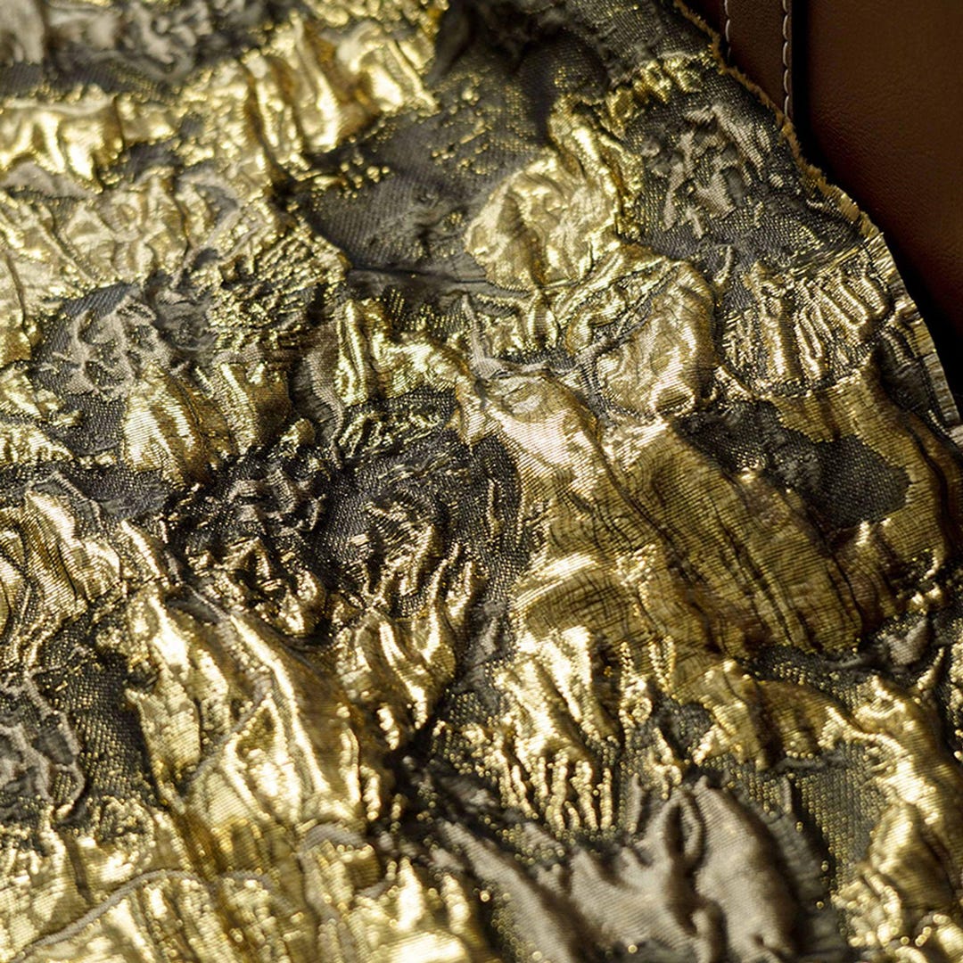Metallic Jacquard Fabric: Embossed Color Block for Dresses, Gowns - Etsy