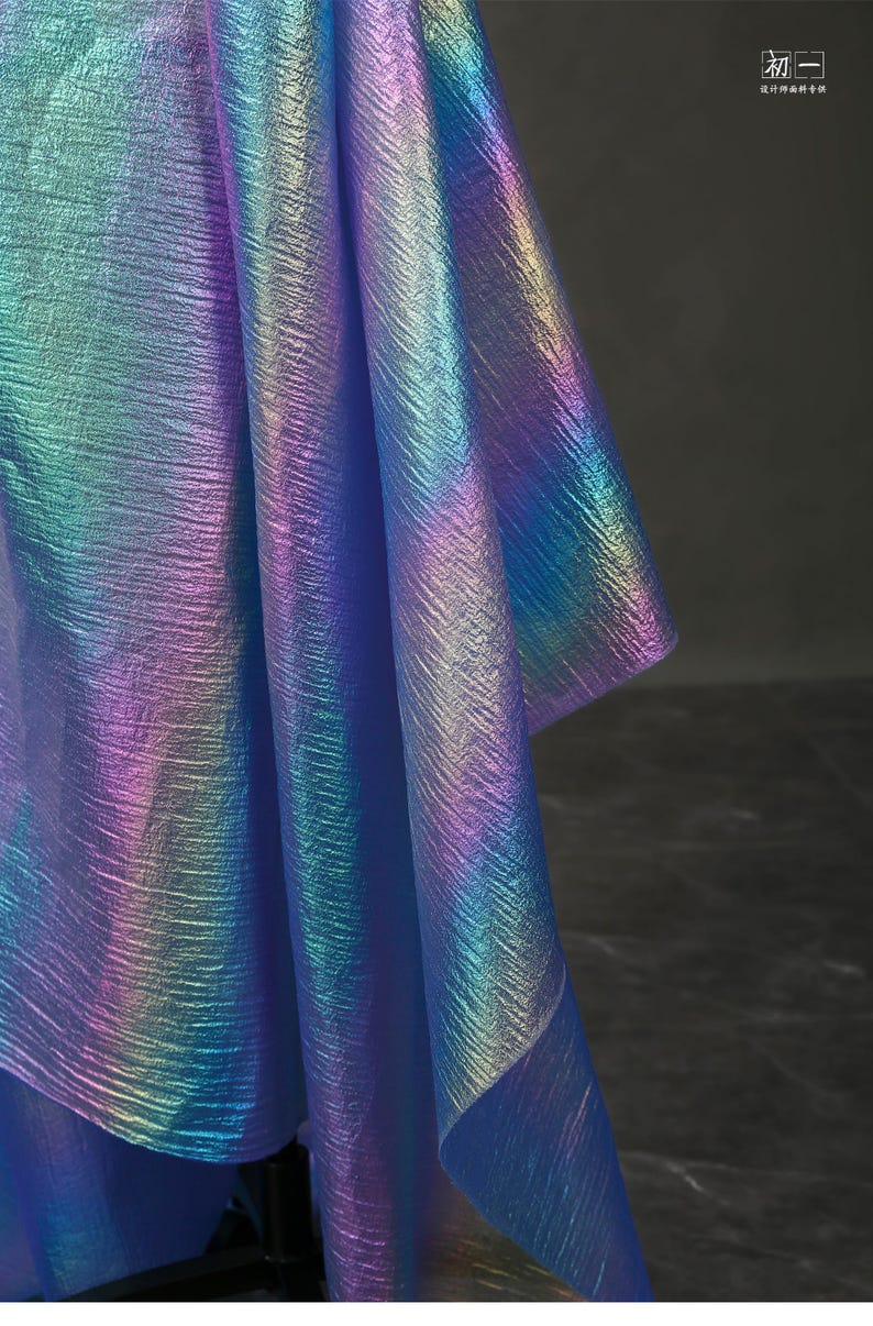 Laser Pearl Micro-wrinkle Gauze Fabric – Iridescent Costume Material ...
