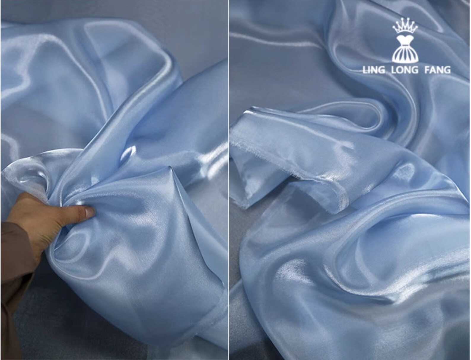 Crystal Silk-satin Fabric: Water-shine Metallic Luster, 57" Wide - Etsy