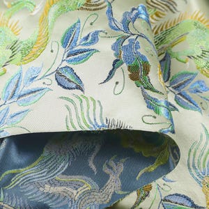 Filled With Dragons Jacquard Fabric, Designer Fabric, Prom Dress, 59"w ...