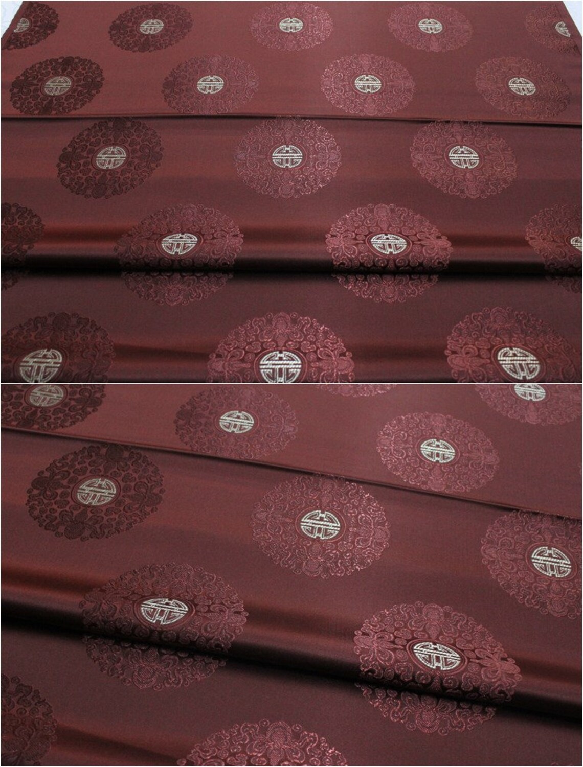 10 Colors 29.5W Chinese Fu Symbol Satin Brocade Floral | Etsy