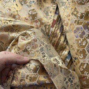Nishijin Brocade Fabric: Japanese Weaving With Gold Thread (59"w) - Etsy