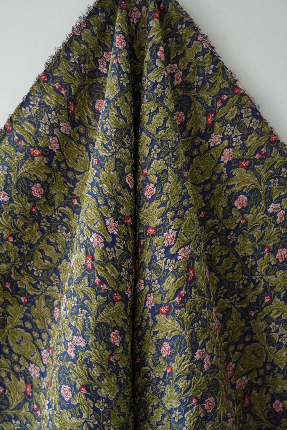 Floral Jacquard Upholstery Fabric: Victorian Edwardian Style, 55" Wide ...