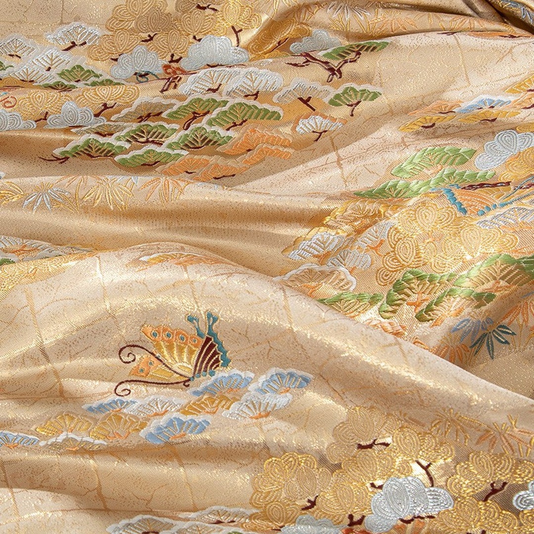 59"w Japanese Classic Pattern, Nishijin Weaving Thousands of ...