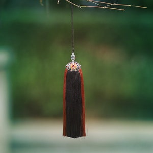 16.5cm Handmade Two-color Tassel, Antique Purse, Sachet Fan, Hanging ...