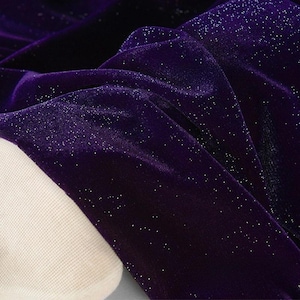 Glitter Korean Velvet Fabric: Gypsophila Four-way Stretch Drape - Etsy
