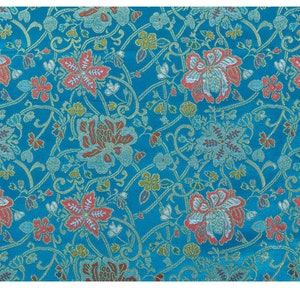 29.5" Width Nishijin Crane Japanese Kinran Fabric, Modern Black ...