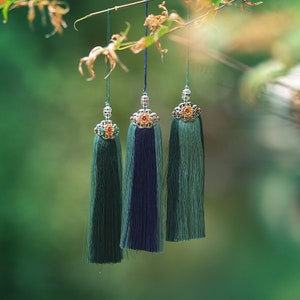 16.5cm Handmade Two-color Tassel, Antique Purse, Sachet Fan, Hanging ...