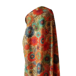 Floral Linen Fabric: Dunhuang Style, Vintage Home Decor, Sewing ...