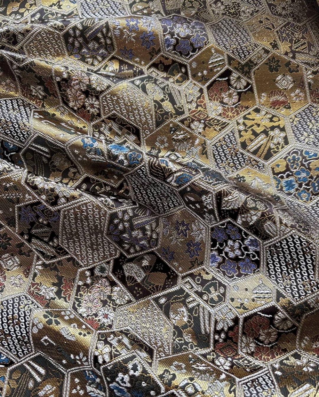Nishijin Brocade Fabric: Japanese Weaving With Gold Thread (59"w) - Etsy