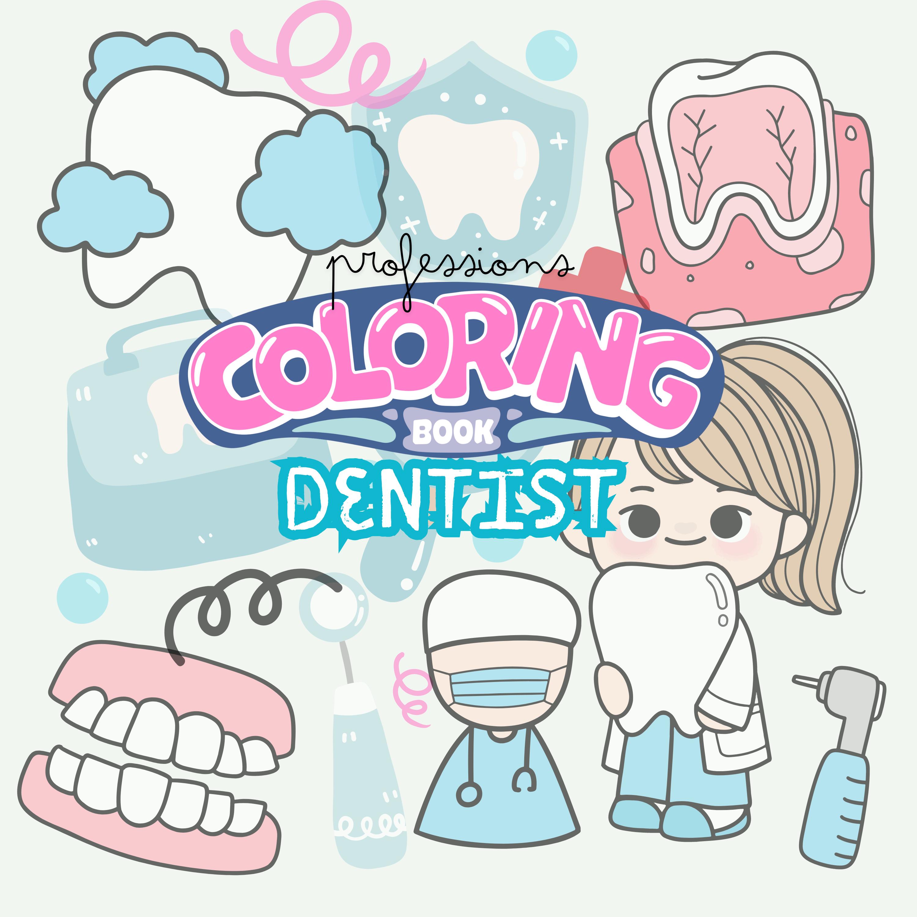 DENTIST Coloring Book, Coloring Book for Adults and Children - Etsy
