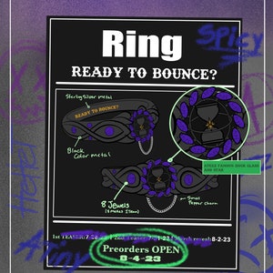 UNISEX Pocket Sized ATEEZ Atiny Outlaws “BOUNCY” Ring | Kpop Rings ...