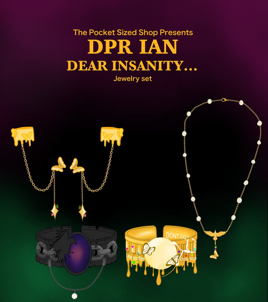 Pocket Sized DPR IAN Dear Insanity Inspired Jewlery Set MITO Mr ...