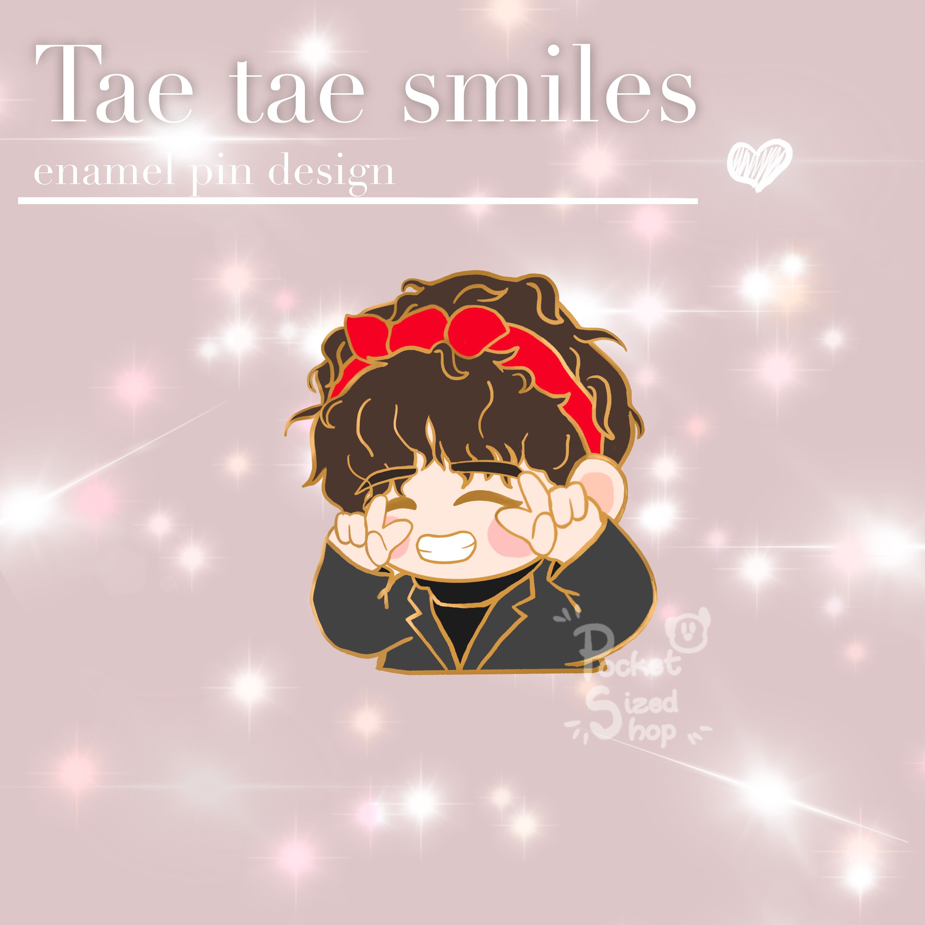 BTS V Kim Taehyung tae Tae Smiles Enamel Pin - Etsy