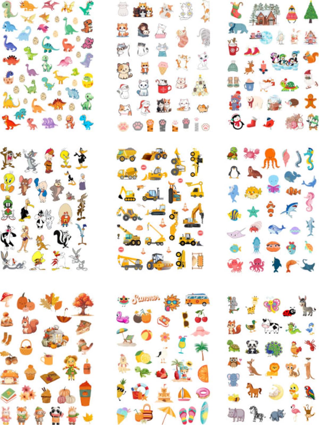 Cute Printable Stickers Cameo Silhoutte Ready to Cut and Print Sticker ...