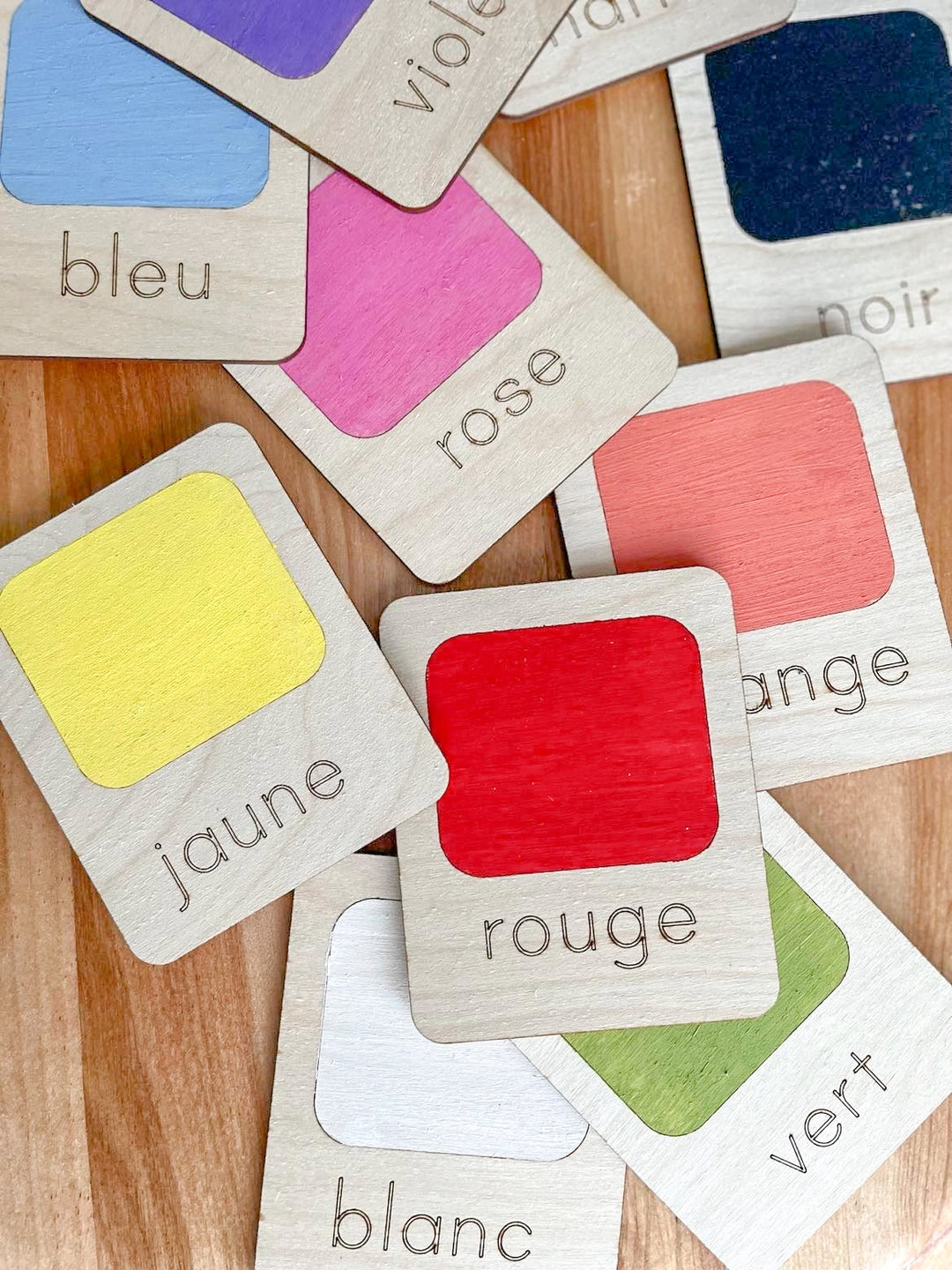 SVG- French Colour Flash Cards- Glowforge- Francais - Etsy