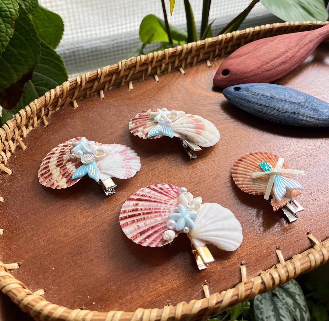 Handmade Seashell Hair Clip – Mermaid Hair Accessory, Beach Wedding ...