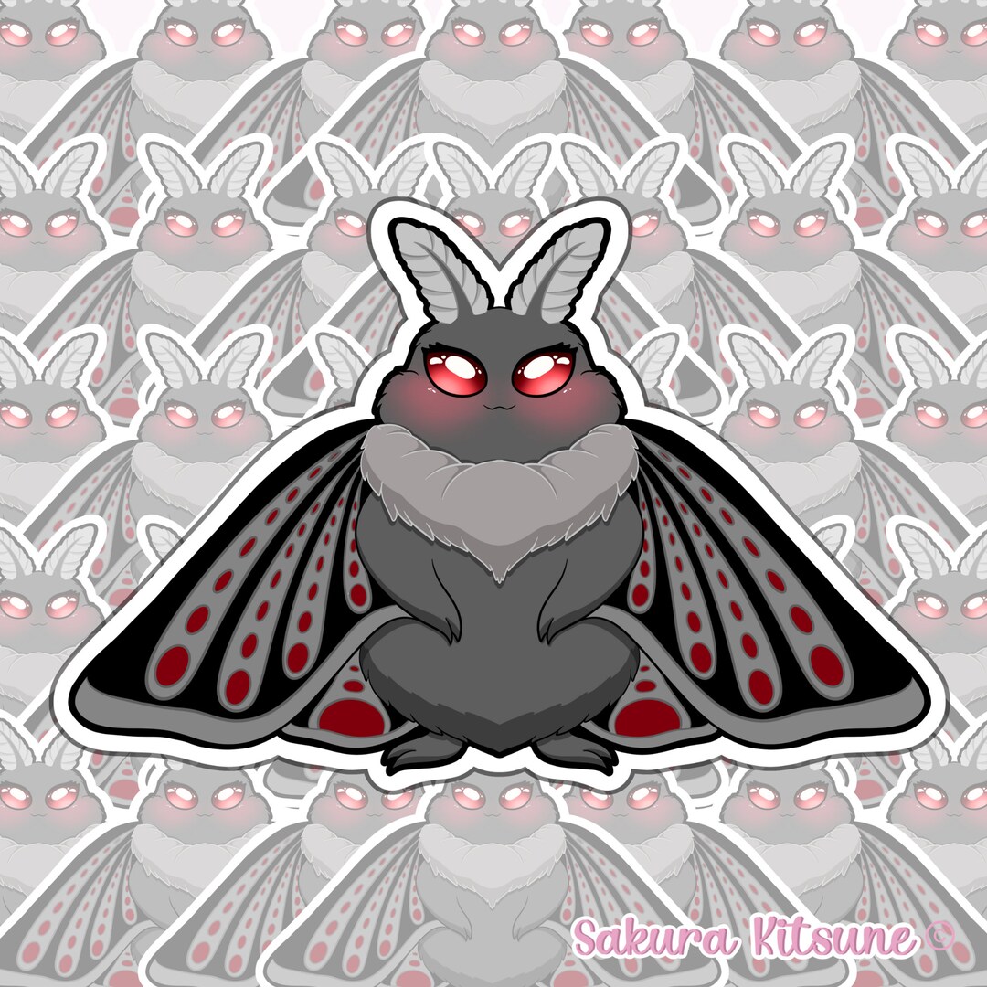 Cute Mothman Vinyl Sticker Kawaii Halloween - Etsy UK