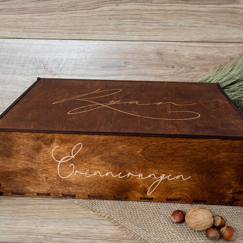 Personalized Wooden Name Box for Memories Keepsake | Etsy