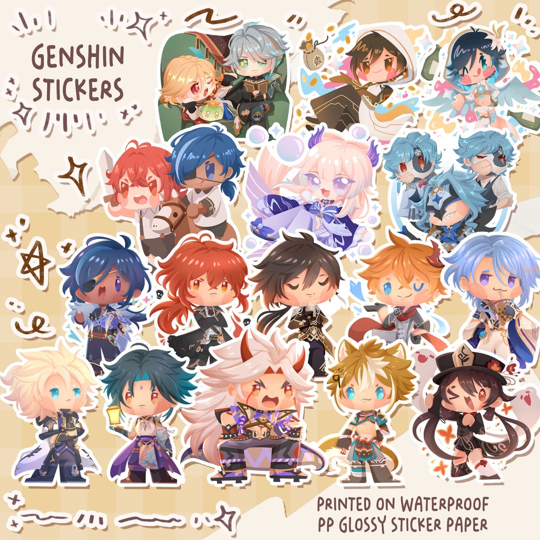Genshin Impact Chibi Stickers - Etsy