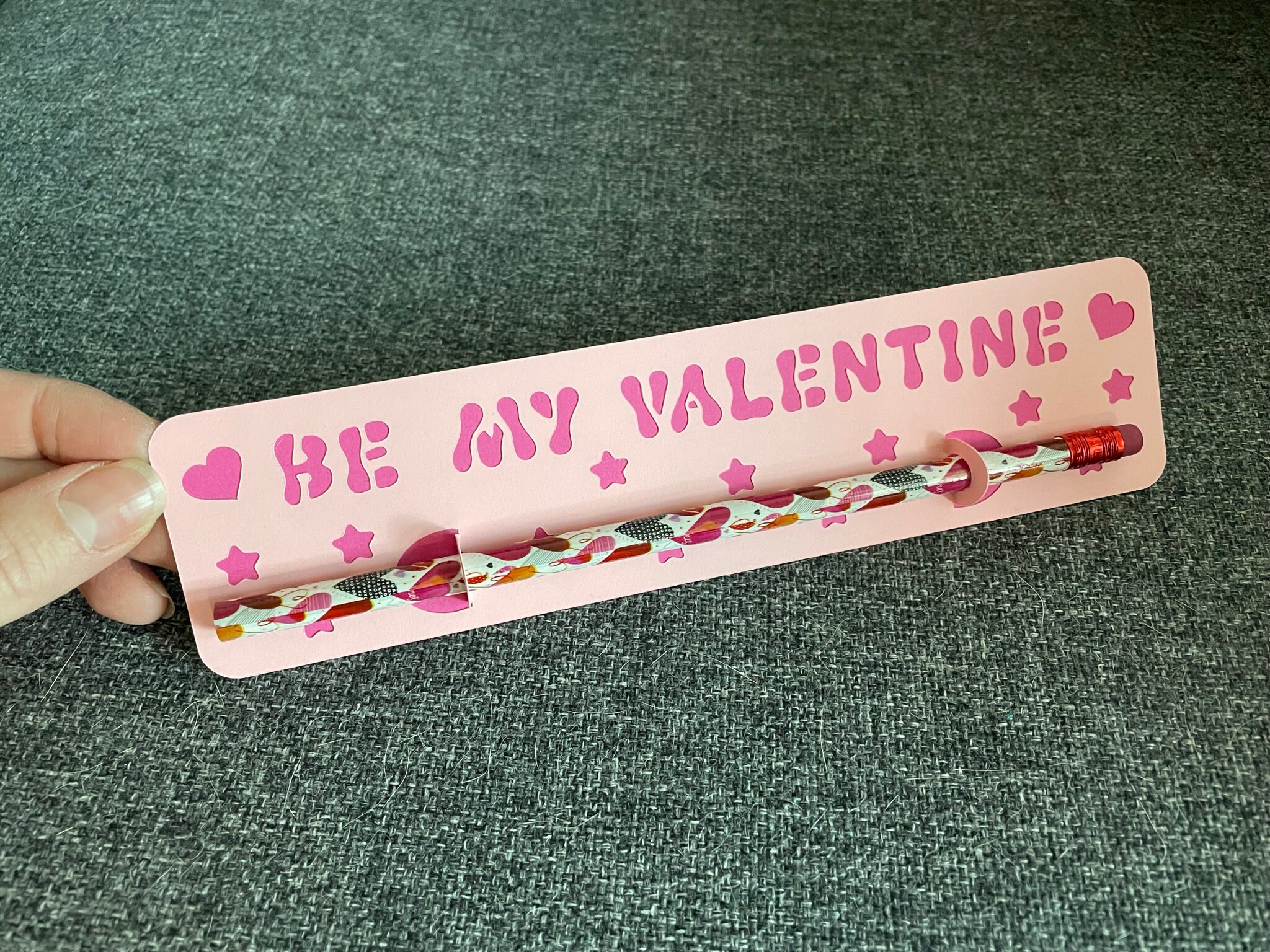 Pencil Holder Valentine Card. Classroom Swapping Cards. Valentine SVG ...