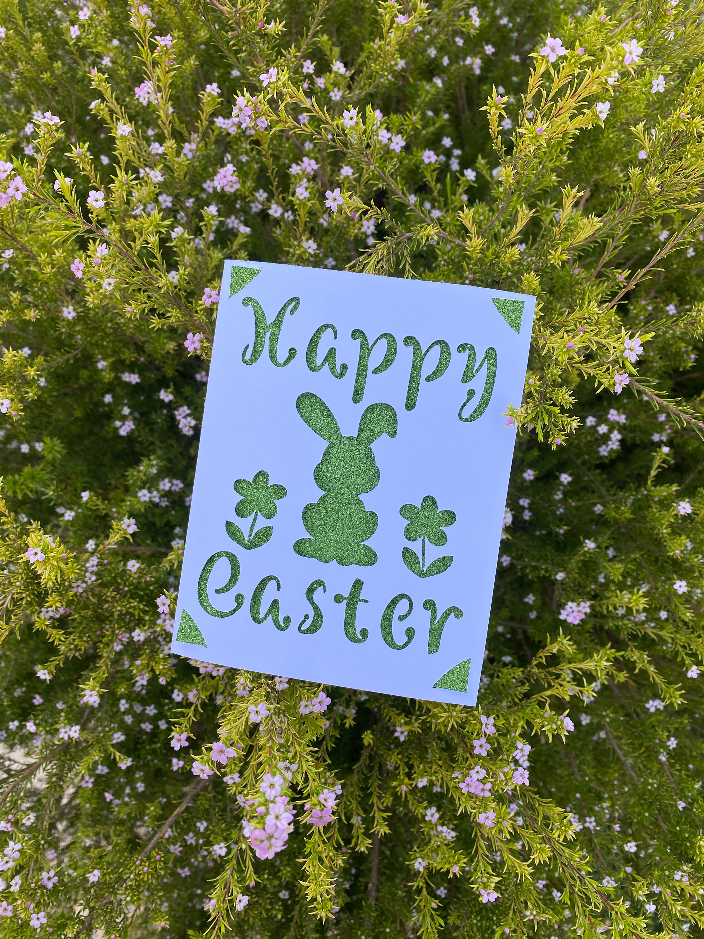 Happy Easter Insert Cutting Card, SVG Template File With Bunny and Eggs ...