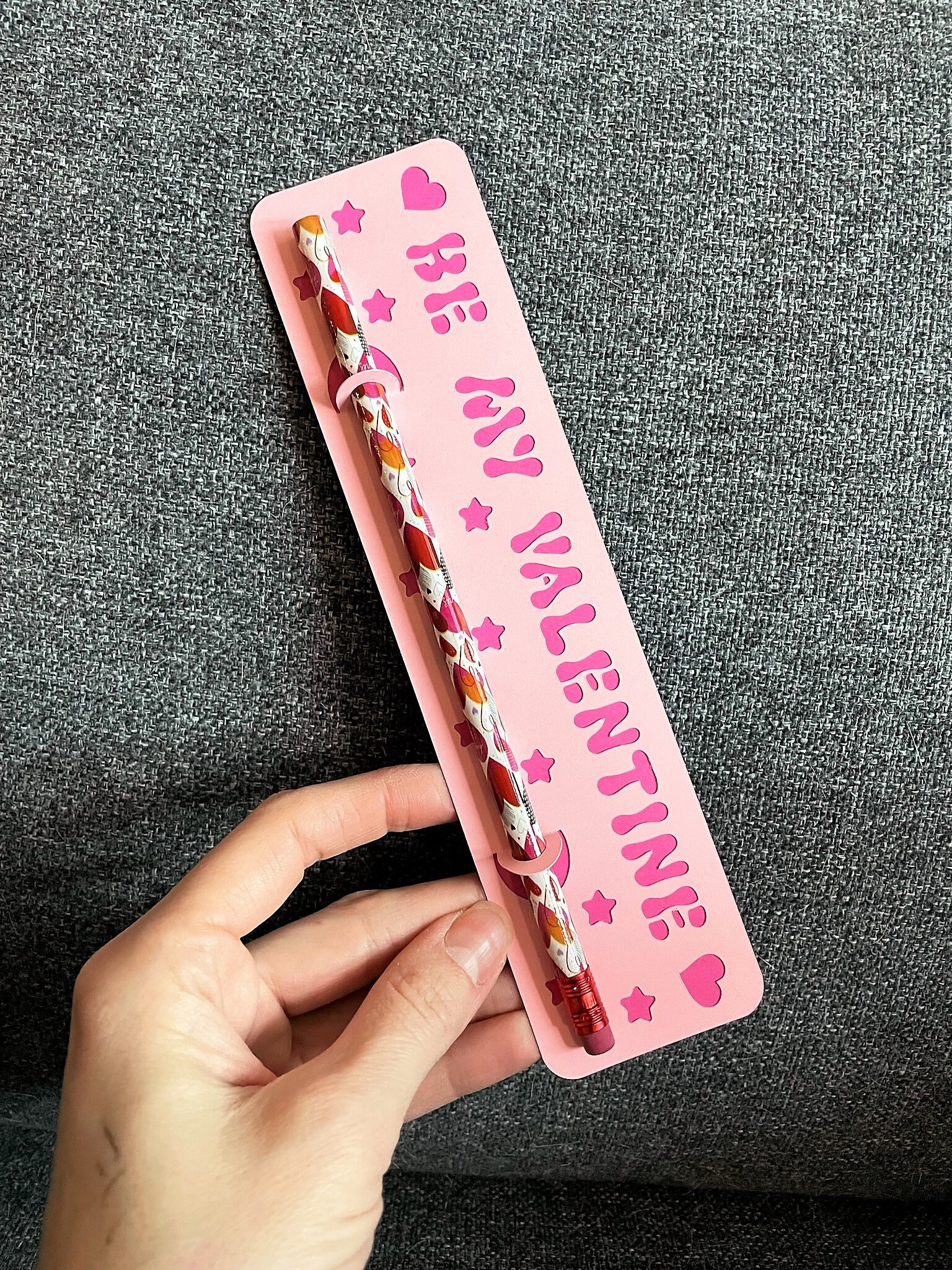 Pencil Holder Valentine Card. Classroom Swapping Cards. - Etsy