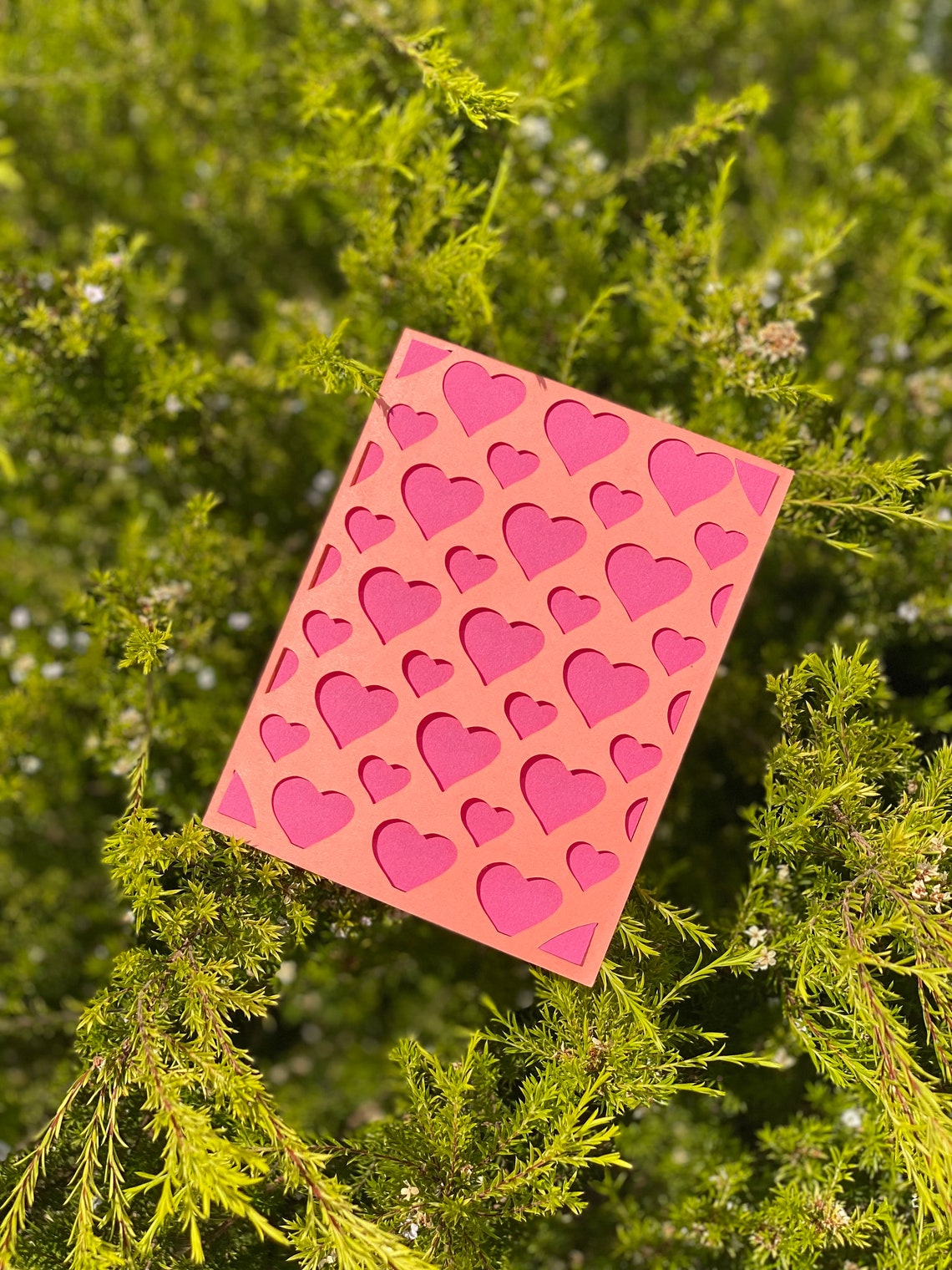 Card SVG template cut file with Hearts for Cricut Joy. | Etsy