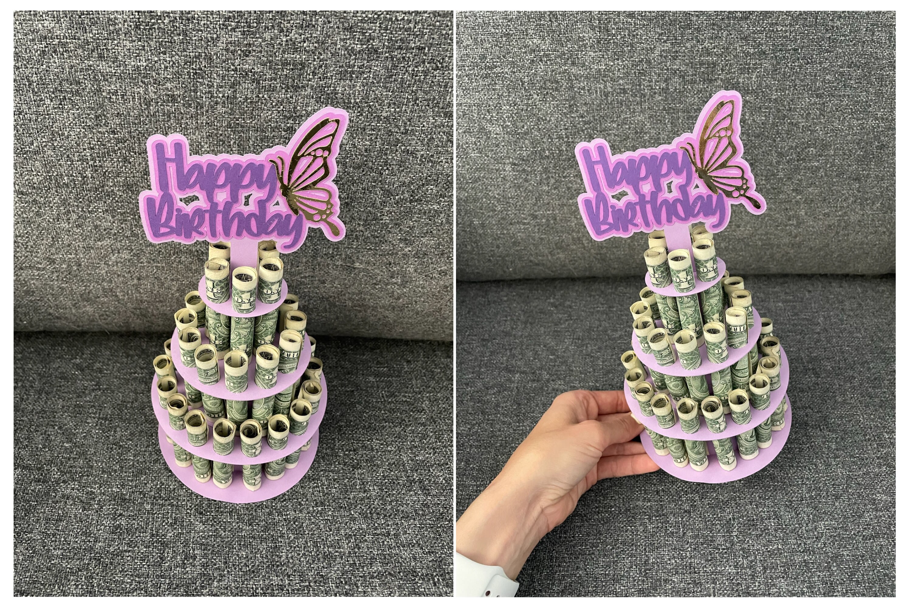 Birthday Money Cake SVG. Cardstock Money Holder. SVG Template - Etsy