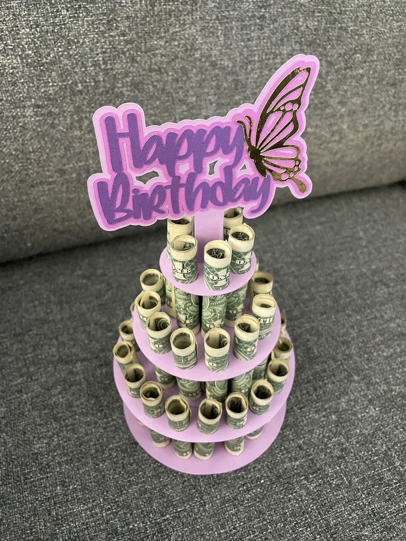 Birthday Money Cake SVG. Cardstock Money Holder. SVG Template - Etsy