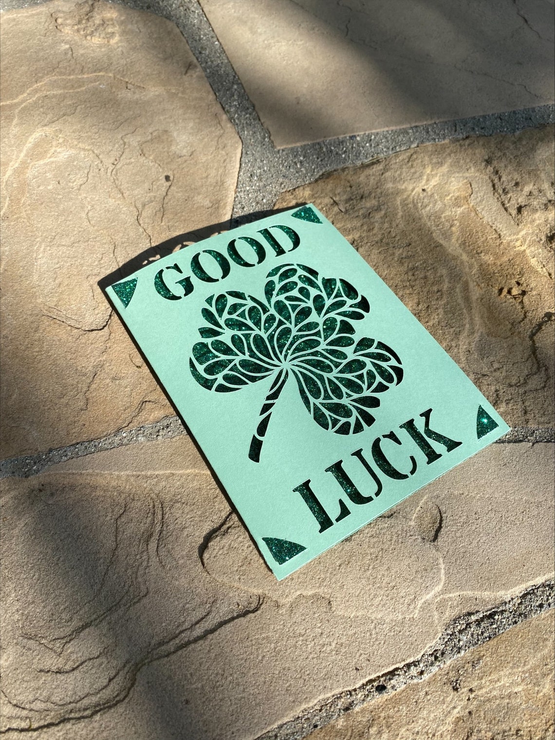 Good Luck Card SVG Template for Cricut Joy and Other Cutting Silhouette ...