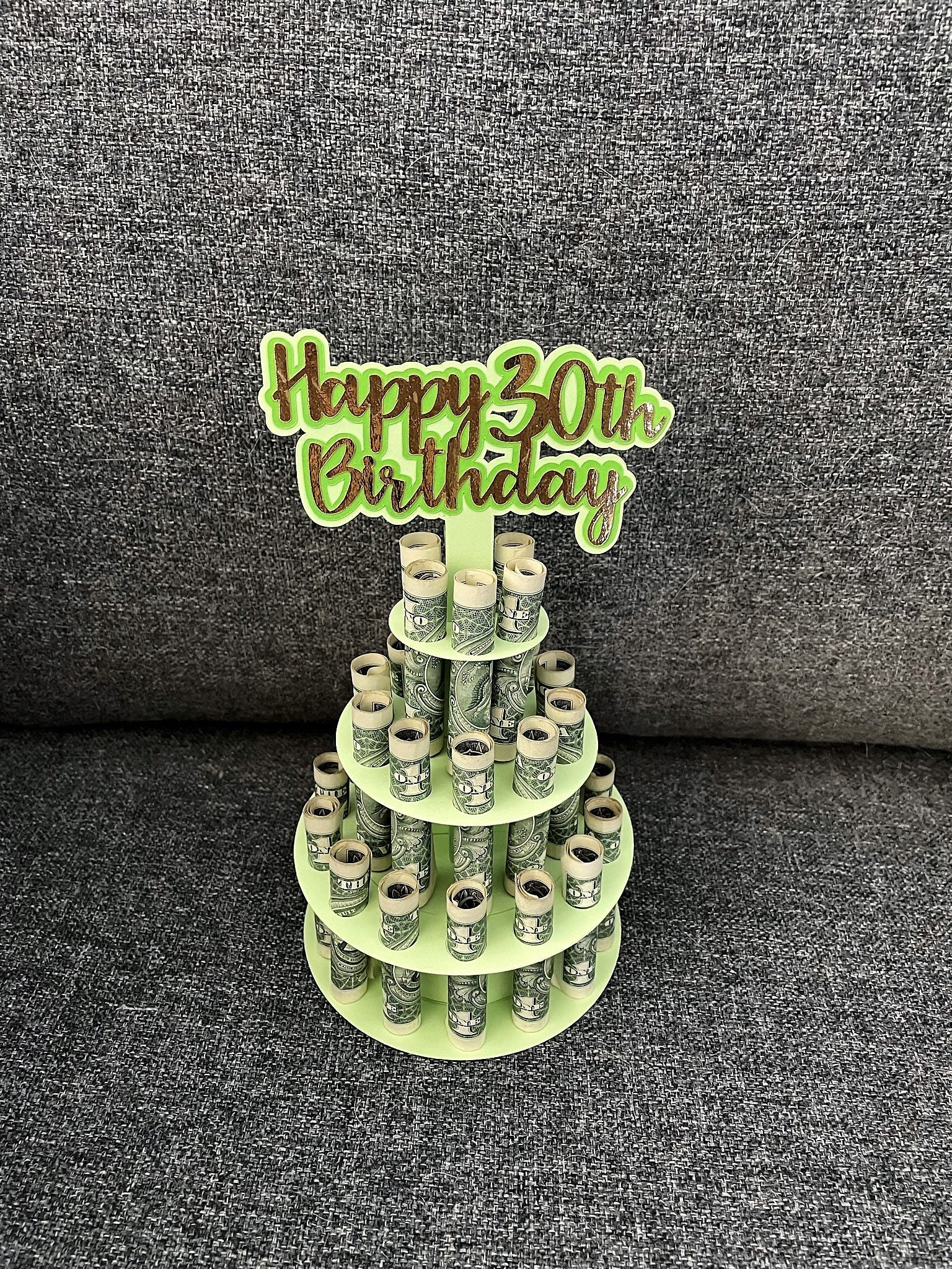 Happy 30th Birthday Money Cake SVG. Cardstock Money Holder. SVG ...