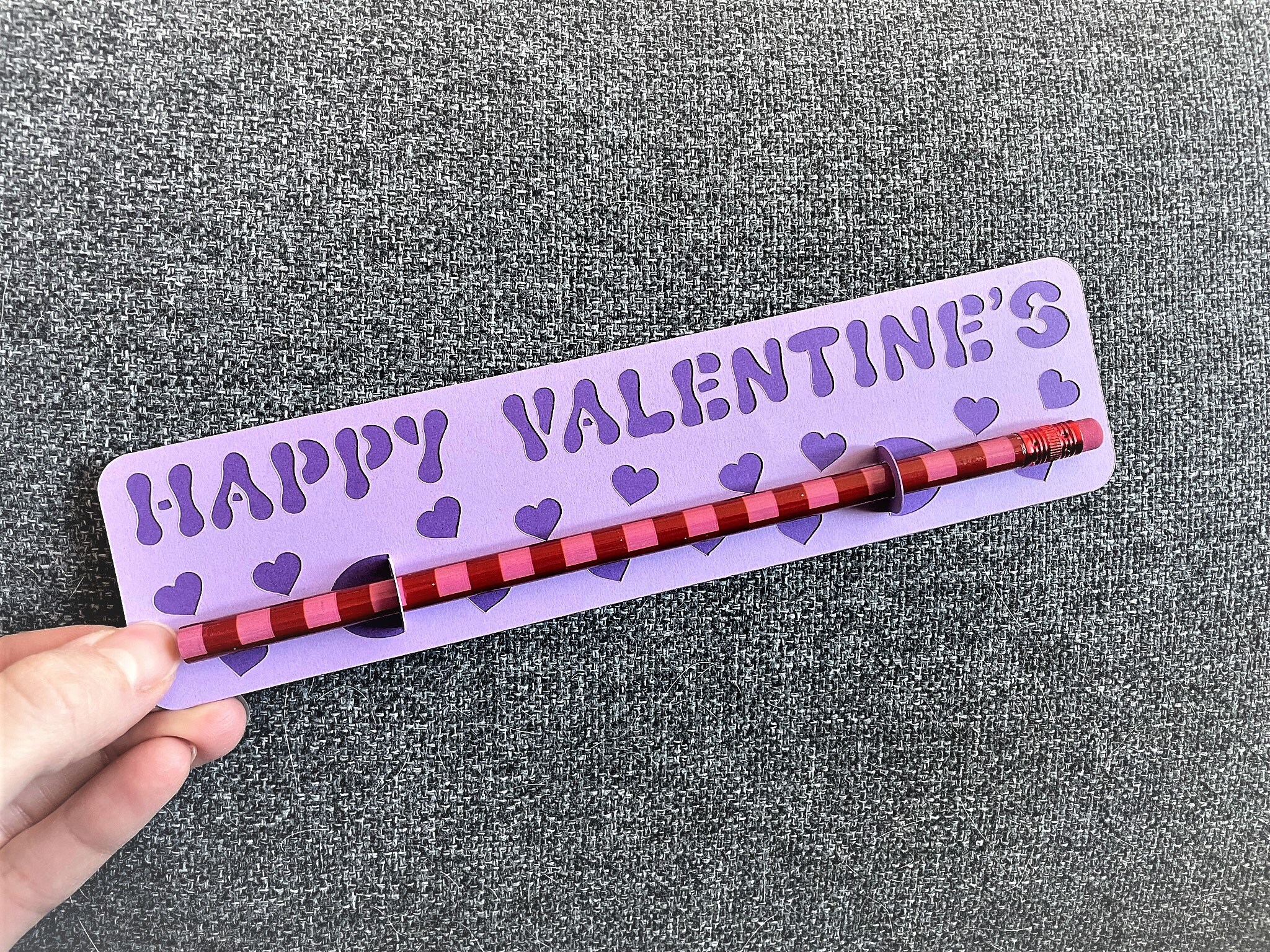 Pencil Holder Valentine Card. Classroom Swapping Cards. Valentine SVG ...