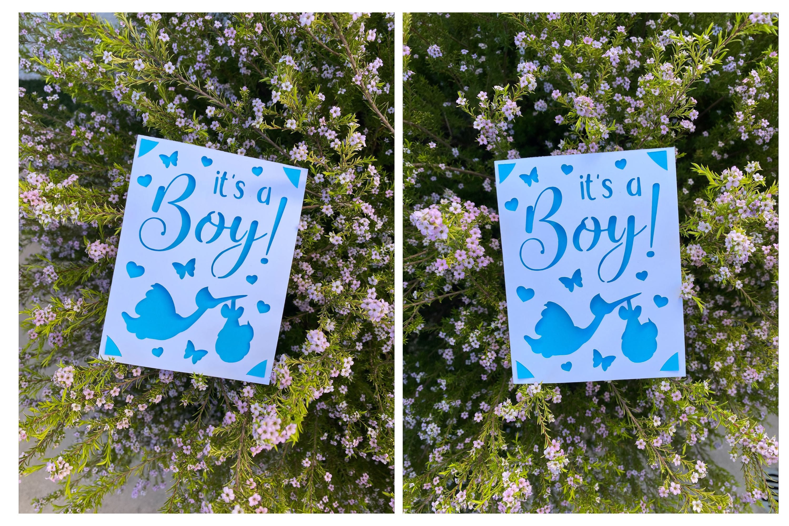 Its a Boy, Baby Shower Insert Card, SVG Template, Paper Cutting, New ...
