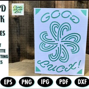 Good Luck Card SVG Template Cut File for Cricut Joy. Digital File ...