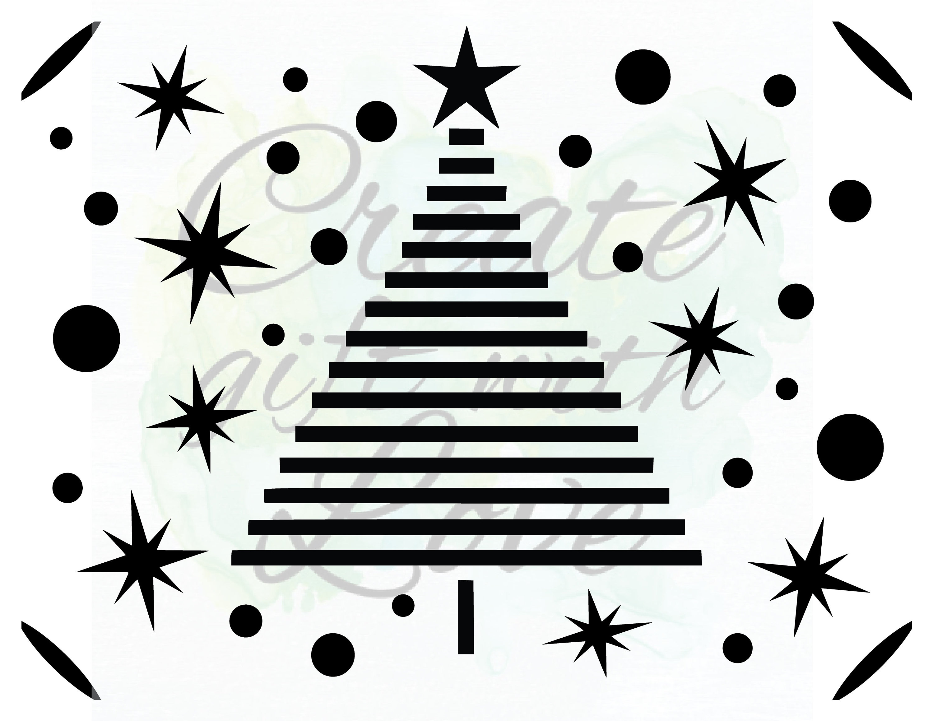 Christmas Tree Card SVG Template Cut File Greeting Card for - Etsy