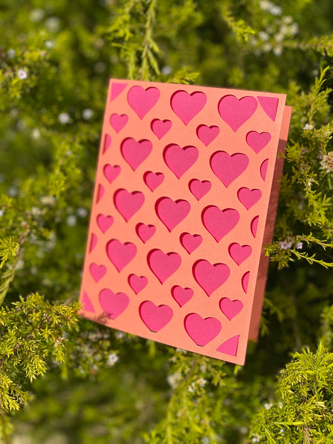 Card SVG template cut file with Hearts for Cricut Joy. | Etsy