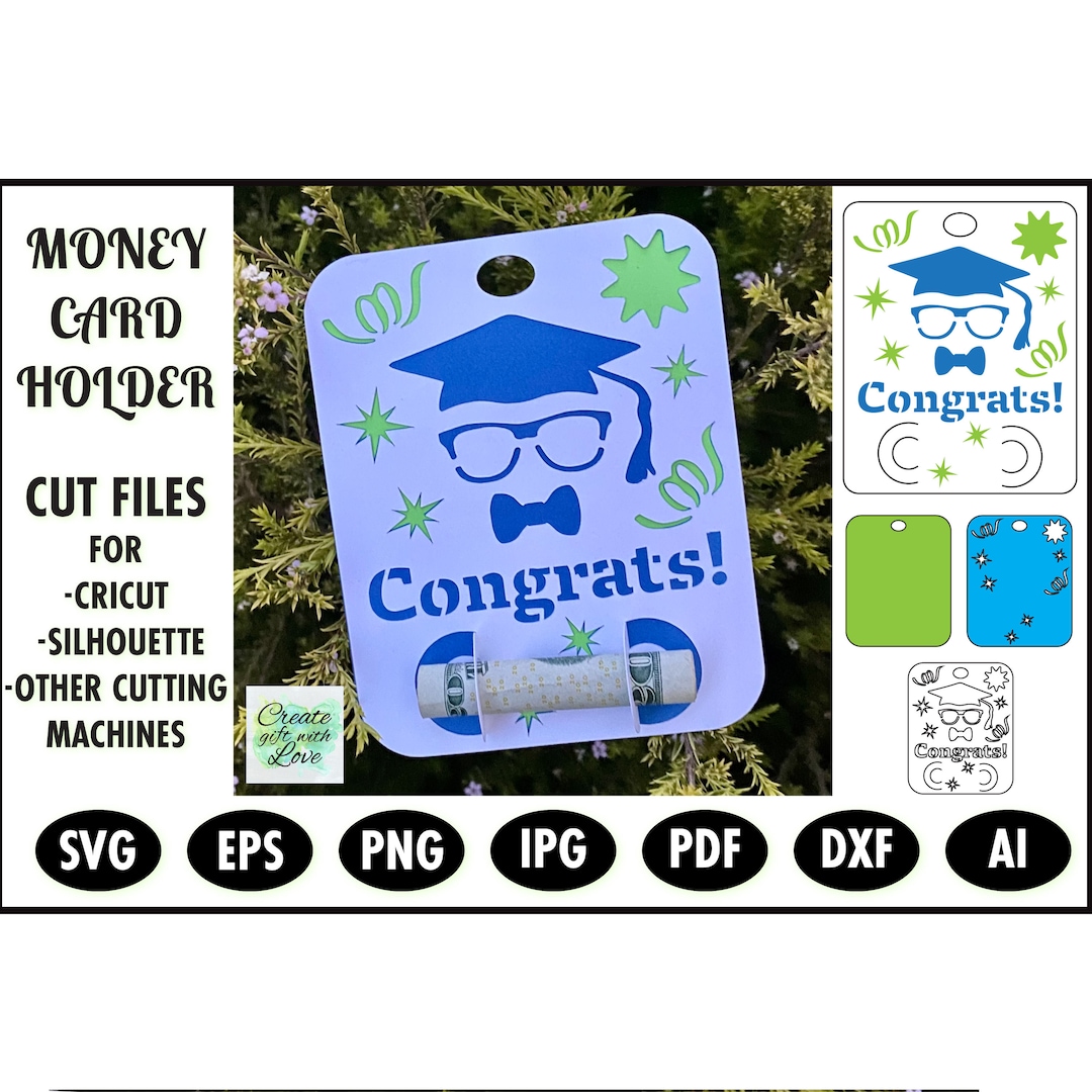 Congrats Money Card Holder SVG. Congratulations Design. Gift Card ...