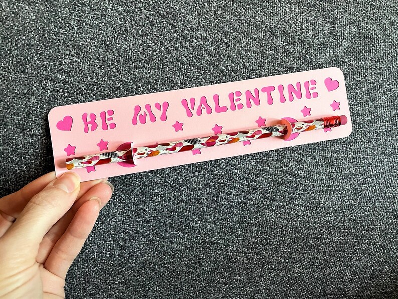 Pencil Holder Valentine Card. Classroom Swapping Cards. Valentine SVG ...