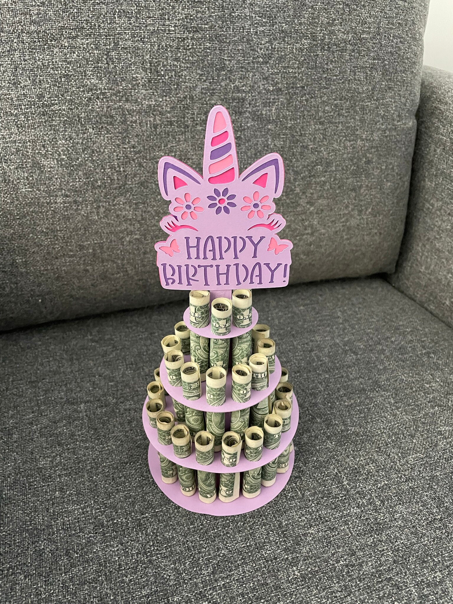Birthday Money Cake SVG. Cardstock Money Holder. SVG Template Cut File ...