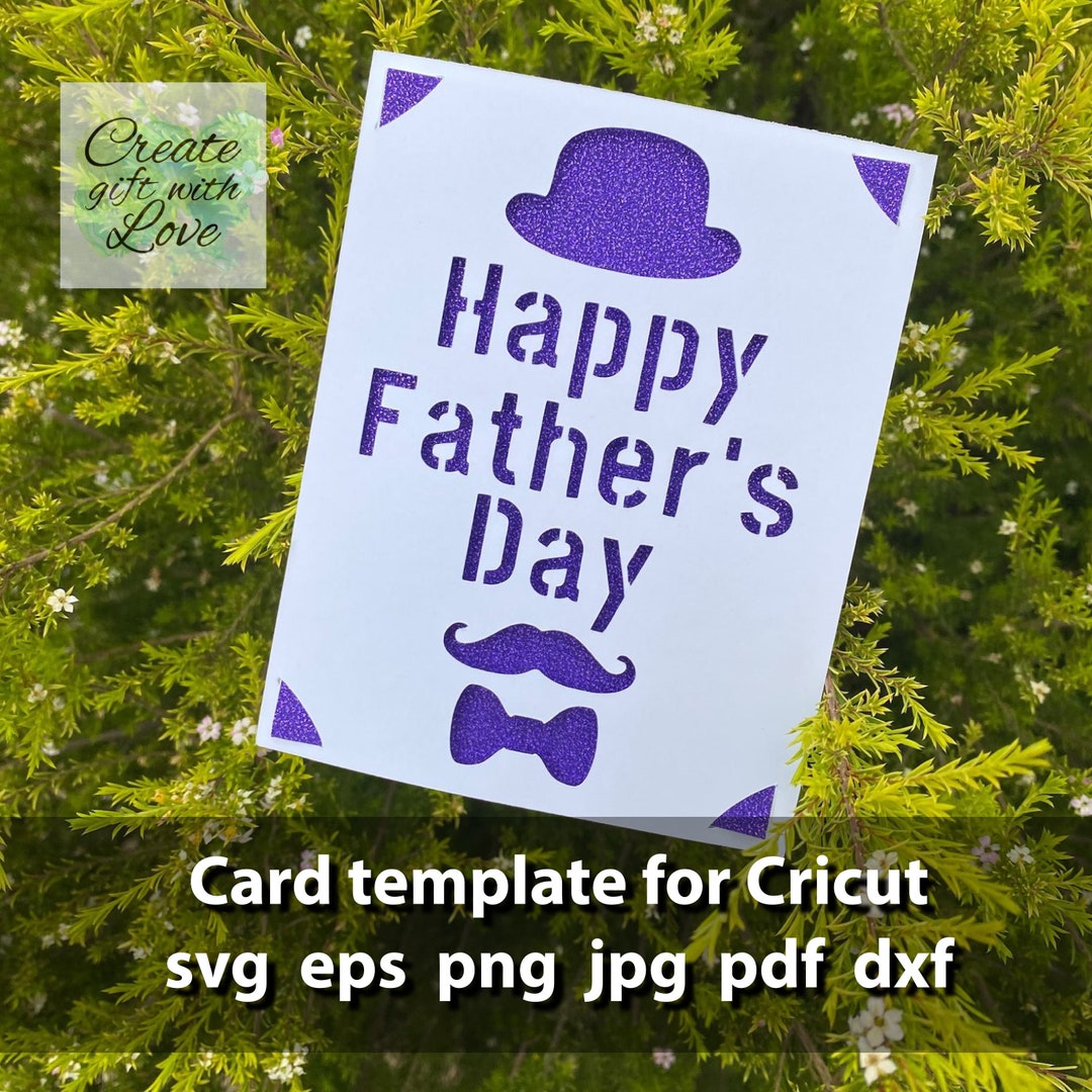 Happy Father's Day, Greeting Cutting Card. Cards for Dad. SVG Template ...
